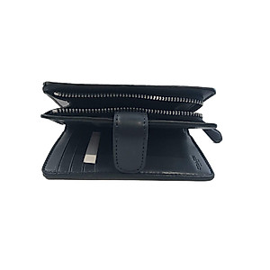 Coach Women's Medium Corner Zip Wallet in Signature Canvas (SV/Midnight Multi)