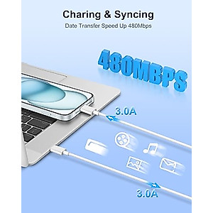 New iPad Charger USB C 10FT for iPad Pro 12.9, 11 inch, iPad Air 5th/4th, iPad 10th generation, Mini 6th, iPhone 15, Google Pixel, PD 20W Fast Charging USB-C Block and Long USBC to C Cable 2Pack