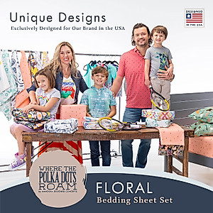 WTPDR Dark Floral Bedsheets Queen Size, Super Soft Wrinkle Resistant Bedding Set for Boho Room Décor, Premium Floral White Queen Bed Sheets for Girls, Teens and Master Bedrooms