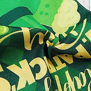 HOMFREEST St Patricks Day Garden Flag 12x18 Inch Vertical Double Sided Green Shamrock Hat Beer Yard Flag Lucky Clover Holiday Decor Outside Lawn Display Decorations Happy St Patrick's Day Outdoor