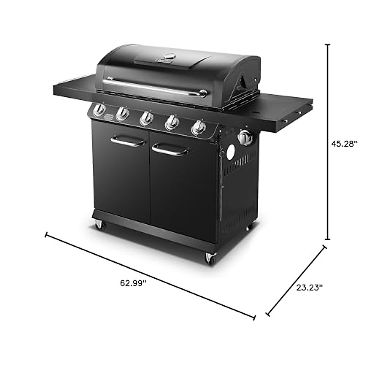 Dyna-Glo DGP552CSP-D Premier 5 Burner Propane Gas Grill, Black