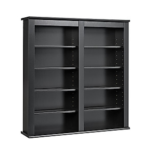 Prepac Double Wall Mounted Storage, Black