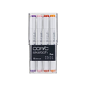 Copic Sketch, Alcohol-based Markers, 12pc Set, Basic