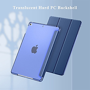 Soke Case for iPad 6th/5th Generation 2018/2017, [Slim Trifold Stand + Auto Wake/Sleep], Premium Protective Hard PC Back Cover for Apple 9.7-Inch iPad Air 2 & Air 1 (Navy)