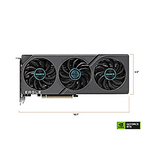 GIGABYTE GeForce RTX 4060 Ti Eagle OC 8G Graphics Card, 3X WINDFORCE Fans, 8GB 128-bit GDDR6, GV-N406TEAGLE OC-8GD Video Card