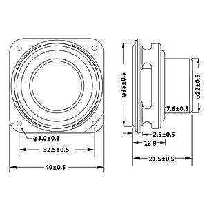 2pcs 1.5Inch Full Range Speakers 16Core 4Ohm 5W Neodymium Magnet Audio Speaker 40MM PU Edge Home Theater Loudspeaker
