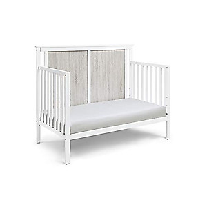 Suite Bebe Connelly 4 in 1 Convertible Crib in White with Rockport Gray Wood