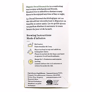 Yamamotoyama Organic Decaf Genmaicha Premium Green Tea (2 Pack, Total of 1.8oz)