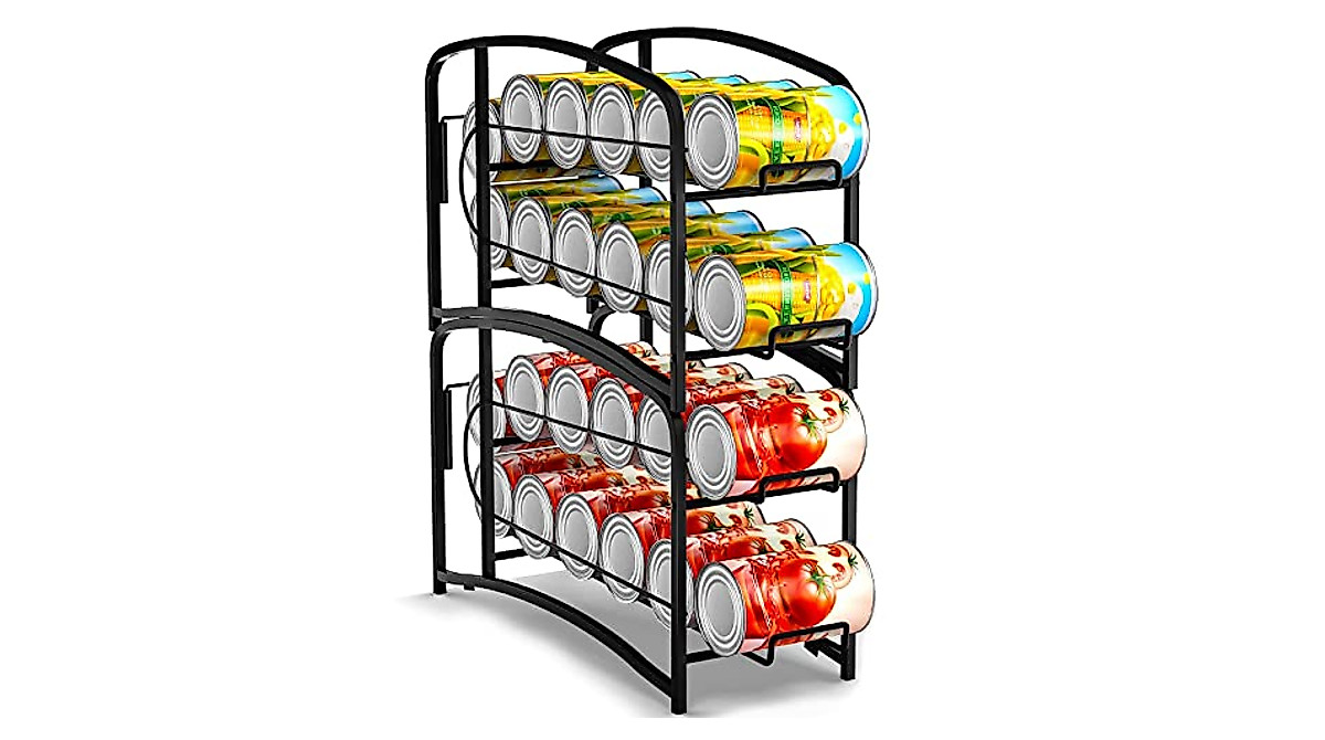 Stackable Beverage Can Dispenser Rack - Organize Cans Effortlessly