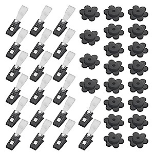 XINMEIWEN 40Pack Garden Flag Rubber Stoppers and Anti-Wind Clips Flag Stops Accessories Hardware for Garden Flag Poles Stand