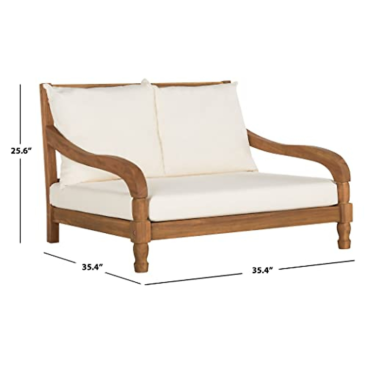 Safavieh PAT6740A Outdoor Collection Pomona Lounger, Natural/Beige