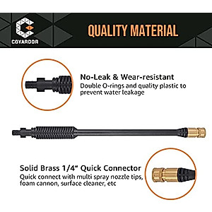 coyardor Pressure Washer Gun with Extension Wand & 5 Spray Nozzle Tips, M22-14mm & M22-15mm Fitting Replacement for Ryobi, Karcher, Powerstroke, Greenworks, Husky, Raptor Blast, Electric Power Washer