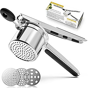 Potato Ricer,Ricer For Mashed Potatoes,Spaetzle Maker With 3 Interchangeable Discs, Potato Ricer Stainless Steel Creates Smooth Mashed Potato,Spaetzle Press,Potato Squeezer,Passatelli Maker