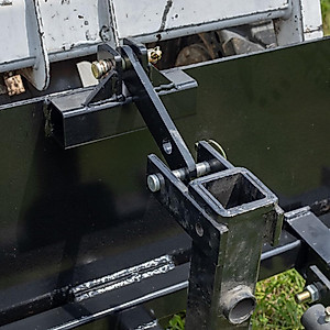 Titan Attachments 3 Point Attachment Adapter for Universal Skid Steers Quick Tach Equipment, Connects 3 Point Attachment to Cat 1 Implements, Black Finish, 2" Receiver Hitch