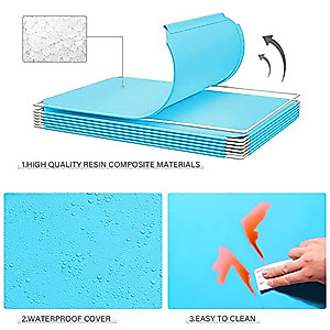 BRIAN & DANY Portable Cartoon Clothes Closet Wardrobe DIY Modular Storage Organizer, Sturdy and Safe for Children, 8 Cubes & 2 Hanging Sections, Blue