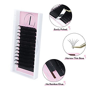 ALLOVE Cashmere Eyelash Extension Classic Lash Extensions 0.05 D Curl 15-20mm Mixed Tray Individual Volume Lash Extensions Lash Trays for Lash Extensions Supplies Single Eyelash Extensions
