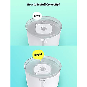 Loomla 4 Pack Replacement Filters & 4 Pack Replacement Pre-Filter Sponges for Bellflower Pet Fountain Cat Water Fountain (VC1456)