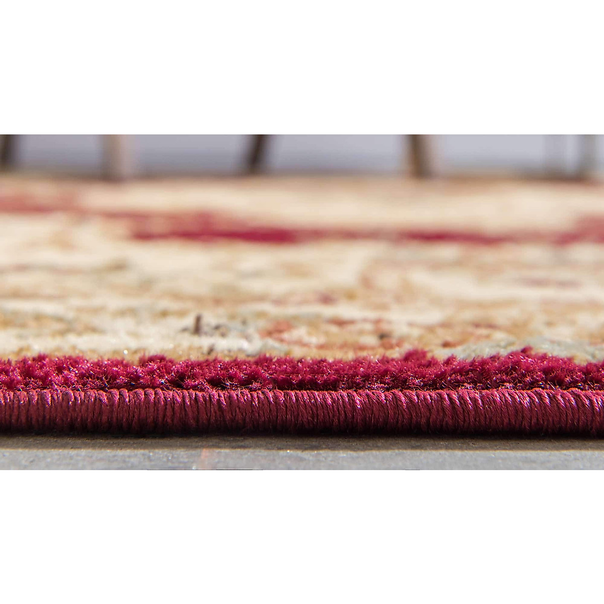 Unique Loom Versailles Collection Area Rug - Charles (5' 3" x 8' Rectangle Red/Cream)