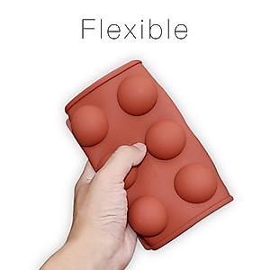 homEdge Small 15-Cavity Semi Sphere Silicone Mold, 3 Packs Baking Mold for Making Chocolate, Cake, Jelly, Dome Mousse-1.5 inches (Diameter) Pay Attention to the Size