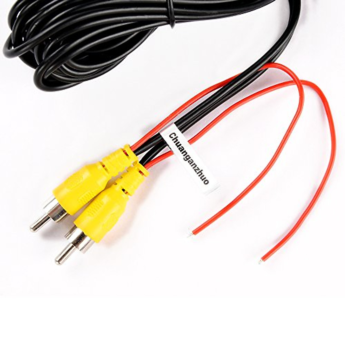 Chuanganzhuo RCA Video Cable, CAZBC13 CAR Reverse Rear View Parking Camera Video Extension Cable with Detection Wire (6m/19.7ft)