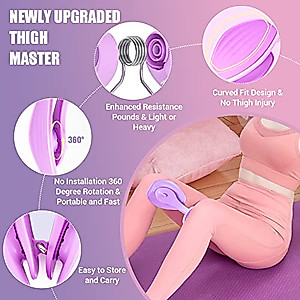 COFOF Thigh Master Thigh Exerciser for Women, Enhanced Resistance Hip & Pelvis Trainer, Inner Thigh Exercise Equipment Kegel Exercise Products for Women Home Gym(Purple)