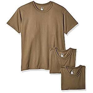 Soffe Men's 3 Pack - USA Poly/Cotton Military Tee, Tan, X-Large