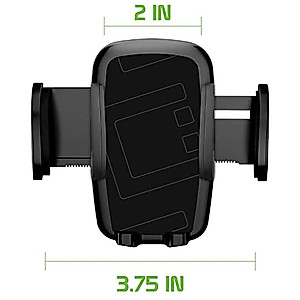 Full 360 Multi Mount Works for Asus ZenFone 2 Laser and Car Holder is Fully Adjustable, Portable, Durable up to 3.5inch Wide Screens and 8 pounds! [Black]