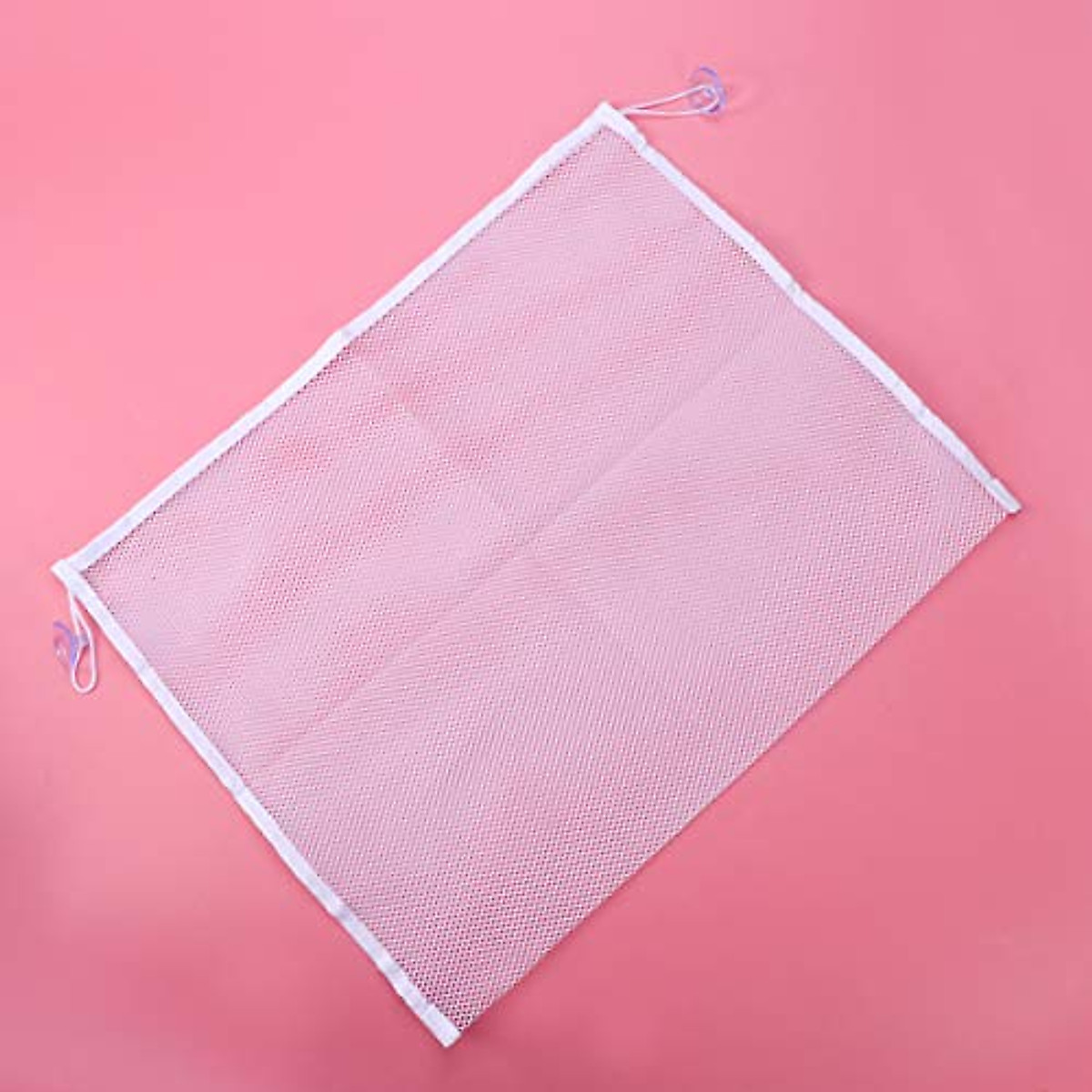 DOITOOL Hanging Bath Toy Holder Bathroom Toys Bag Hanging Toy Storage Organization Net Washable Reusable Mesh Organizer Bags with Suction Cup for Kids Bathtub Playroom Toys Bath Toy Net Bag Corner