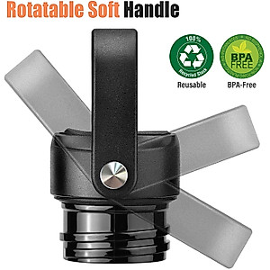 ShunDee Straw Lid for Hydro Flask Standard Mouth Bottle & Simple Modern Ascent with Straws and Brushes,Sports Straw Cap Flip Top Lid (1 Pack) (Patented)