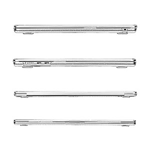 MOSISO Compatible with MacBook Air 15 inch Case 2023 2024 Release M3 A3114 M2 A2941, Sparkly Glitter Plastic Hard Shell&Keyboard Cover&Screen Protector&Webcam Cover&Type C Adapter 2 Pack, Transparent