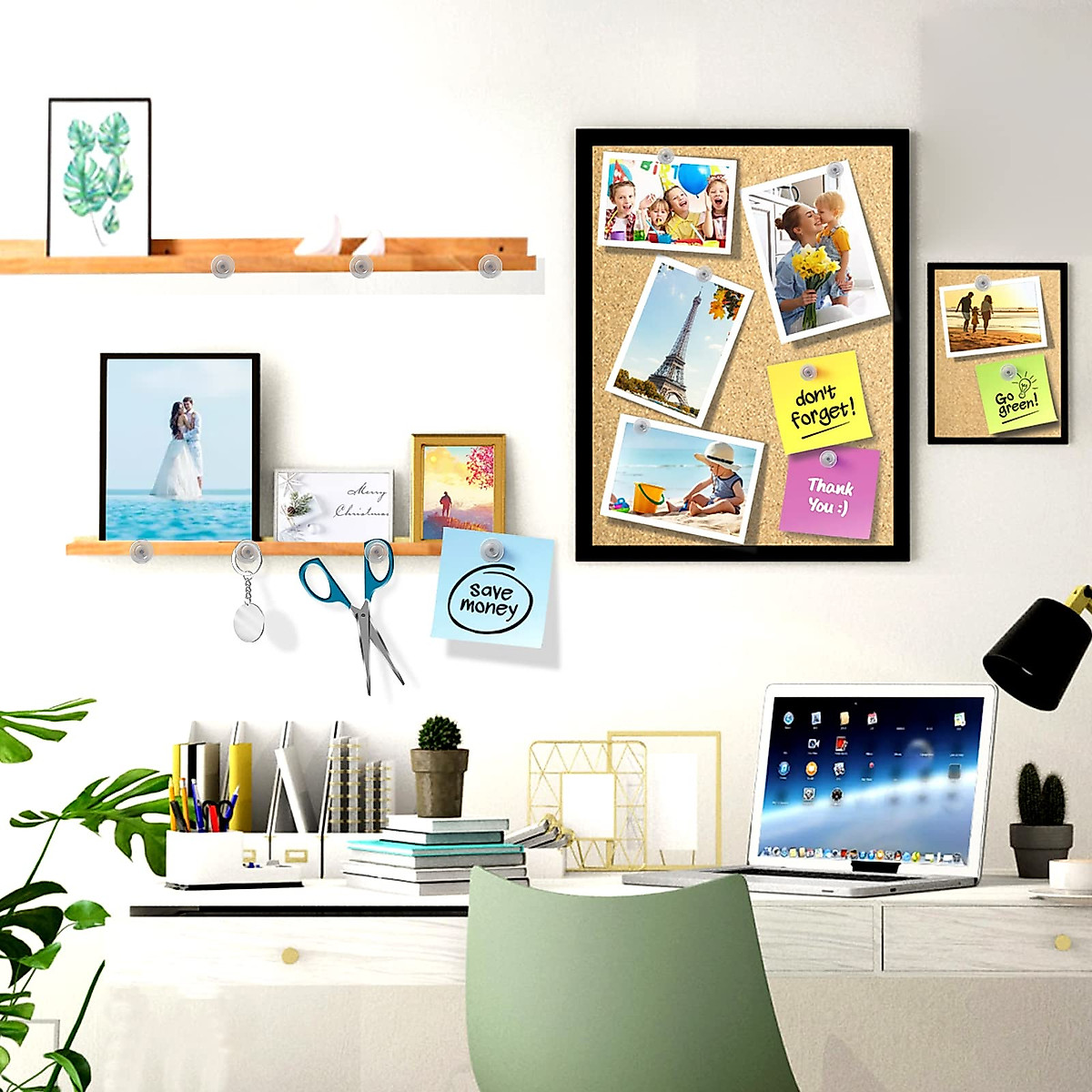 JIMSUMM 150 PCS Push Pins, Standard Plastic Head Steel Point Clear Thumb Tacks for Wall, Clear Plastic Round Head for Bulletin Boards, Fabric Markers, Crafts and Office Organization (Clear)