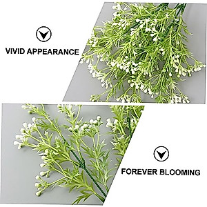 Abaodam 3pcs Artificial Flower Arrangement Outdoor Faux Plants Faux Greenery Plastic Outdoor Plants Artificial Flowers Artificial Greenery Shrubs Plant Decor Decorative Fake Green Plant