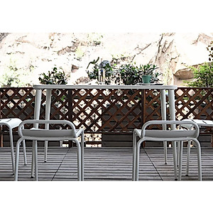 LOKKHAN White Metal Patio Dining Chairs Set of 2 Stackable Modern Bistro Cafe Bar Chairs, 18" Indoor-Outdoor Seating, Lower-Back Iron Chairs for Deck Garden Backyard Lawn