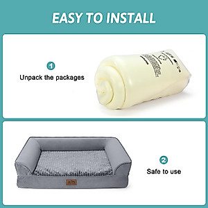 Orthopedic Dog Bed for Large Dogs,Washable Dog Sofa Beds Large, Supportive Foam Pet Couch Bed with Removable Washable Cover, Waterproof Lining and Nonskid Bottom,Grey(L,42" L x 30" W x 7.5" Th)