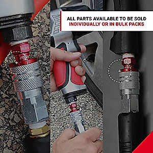 Milton S-314MKIT ColorFit Coupler & Plug Kit - (M-Style, Red) - 1/4" NPT, (14-Piece)