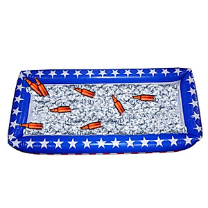 Patriotic Inflatable Serving Bar Ice Buffet Cooler Salad Serving Trays - 4th of July Party Supplies, Independence Day Fourth of July Party BBQ Cooler Indoor Outdoor Picnic Pool Party by 4E's Novelty