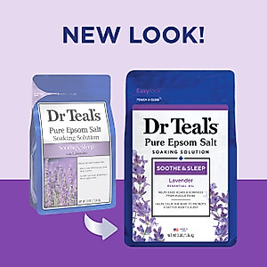 Dr Teal's Epsom Salt Soaking Solution, Soothe & Sleep, Lavender, 3lbs (Packaging May Vary)
