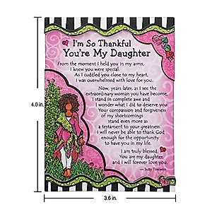Blue Mountain Arts Daughter Magnet with Easel Back—Birthday, Holiday, Graduation, or "I Love You" Gift by Suzy Toronto, 4.9 x 3.6 Inches (I’m So Thankful You’re My Daughter)