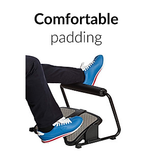 SUN-FLEX Ergonomic Height Angle Adjustable Footrest Under Desk for Sitting and Standing,Intuitive Foot Stool and Leg Support for Standing Desk (Black)