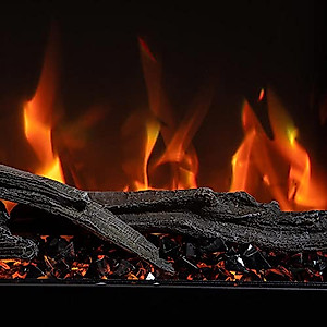 Modern Ember Highmark 60 Inch Smart Linear Electric Fireplace - Premium Flame with 10 Colors, Sleek Hidden Vent Design, Install Recessed in-Wall or Wall-Mount, WiFi and Voice-Enabled