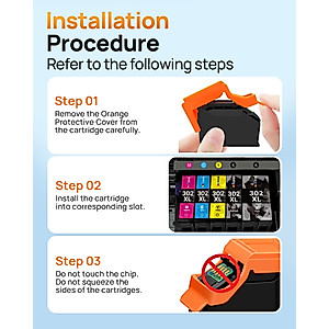 E-Z Ink (TM Remanufactured Ink Cartridge Replacement for Epson 302XL 302 T302XL T302 to use with Expression Premium XP-6000 XP6000 XP-6100 Printer (5 Pack)