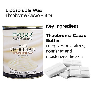 FYORR Liposoluble Milk Body Wax Less Painful Hair N Tan Removal Wax (Milk Wax) (White Chocolate) (700ML) (1.54LB)