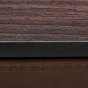 Furinno Dario End Table / Side Table / Night Stand / Bedside Table with Bin Drawer, 1-Pack, Dark Walnut