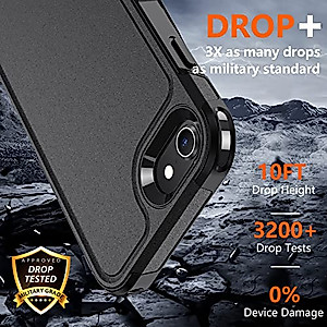 xiwxi for iPhone SE Case 2022/3rd/2020,iPhone 8/7 Case,with [2xTempered Glass Screen Protector] [360 Full Body Shockproof] [Heavy Dropproof],Hard PC+Soft Silicone TPU+Glass Screen Phone Case-Black