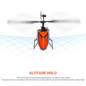 GoolRC RC Helicopter, WLtoys XK K127 Remote Control Helicopter, 4 Channel RC Aircraft with 6-Axis Gyro, Altitude Hold, One Key Take Off/Landing, Easy to Fly for Kids and Beginners, Include 3 Batteries