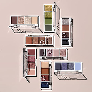 e.l.f. Bite-Size Eyeshadow, Ultra-Pigmented Eye Makeup Quad, 4 Matte & Shimmer Shades, Creamy & Blendable Powder, Hot Jalapeño, 0.12 Oz