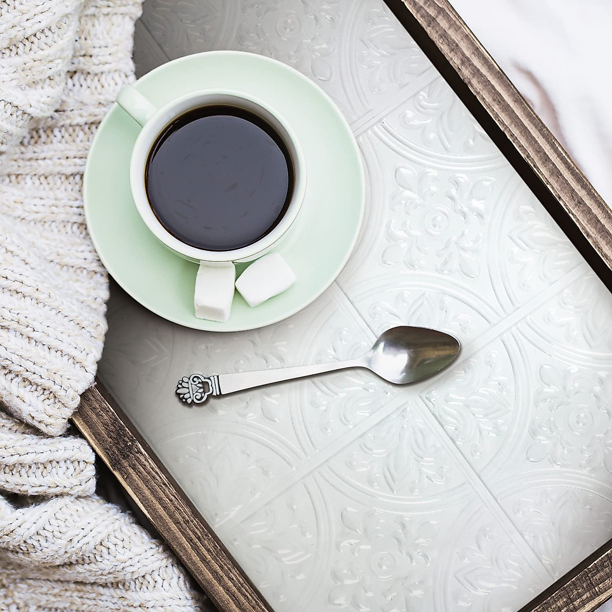 RoomMates TIL5014FLT Bright White Tin Tile Peel and Stick Backsplash