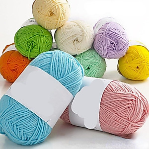 Cute Baby Wool 4 Strands Milk Cotton Four Strand Combed Cotton Baby Hand Knitting Medium Thick Yarn Ball DIY Material Bag (Color : 25 Bud Green)