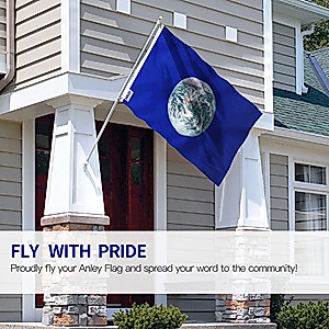 ANLEY Fly Breeze 3x5 Foot Earth Day Flag - Vivid Color and Fade Proof - Canvas Header and Double Stitched - Environmental Awareness Flags Polyester with Brass Grommets 3 X 5 Ft