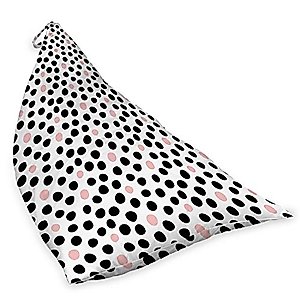 Ambesonne Polka Dots Lounger Chair Bag, Circular Eggs Like Spots or Blemishes on a Plain Background, High Capacity Storage with Handle Container, Lounger Size, Charcoal Grey Blush